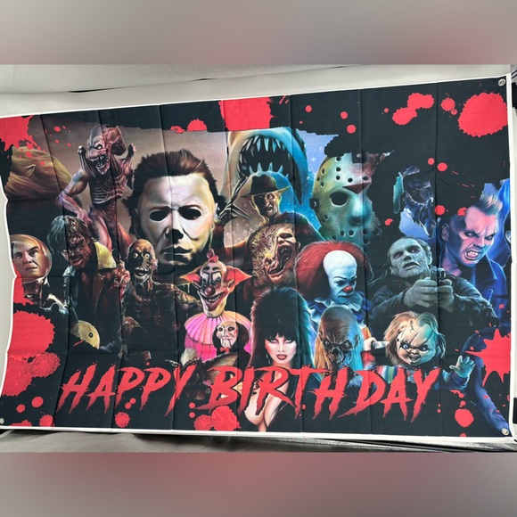 Party Supplies | Horror Happy Birthday Backdrop Banner 3x5ft | Poshmark